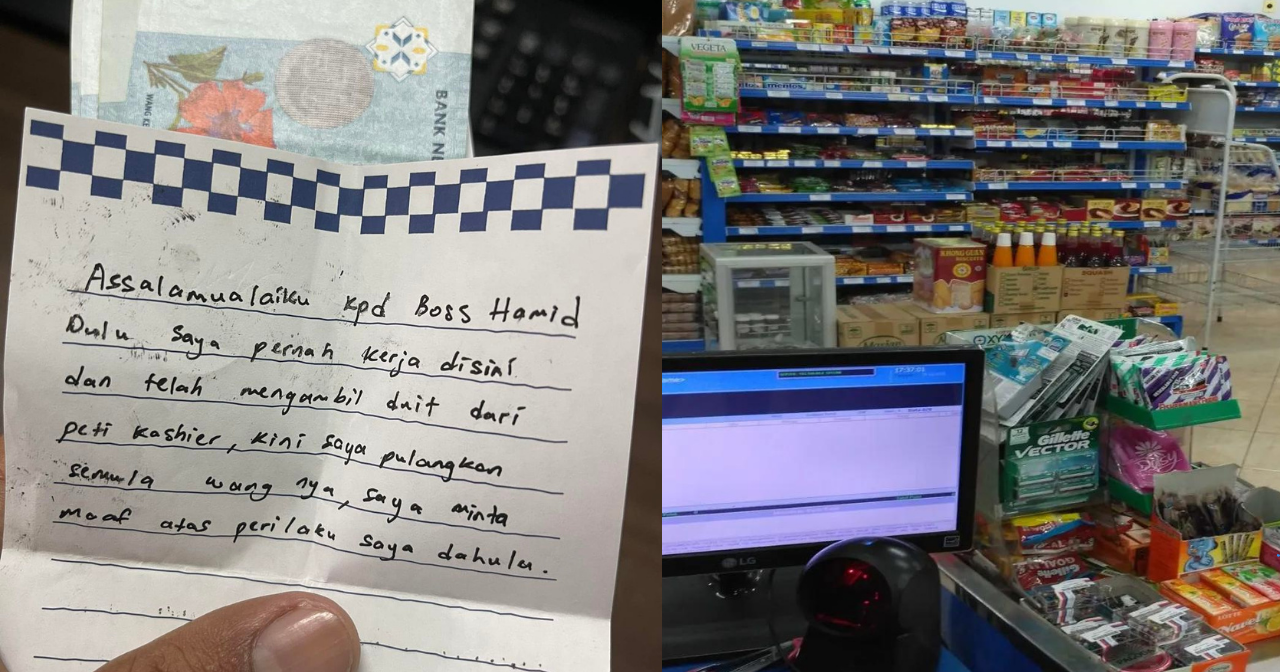 Jumpa Duit Yang Dicuri, Pemilik Kedai Terkejut Dapat Surat Maaf ...