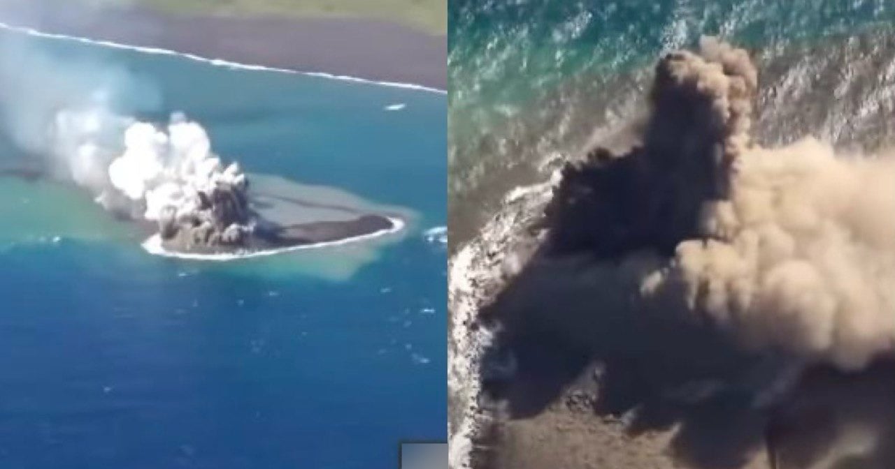 [VIDEO] Rakaman Live Sebuah Pulau Terbentuk Lepas Letusan Gunung Berapi ...