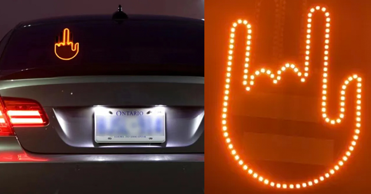 This Hand-Shaped LED Light For Cars Lets You Flip People Off & Also Say ...