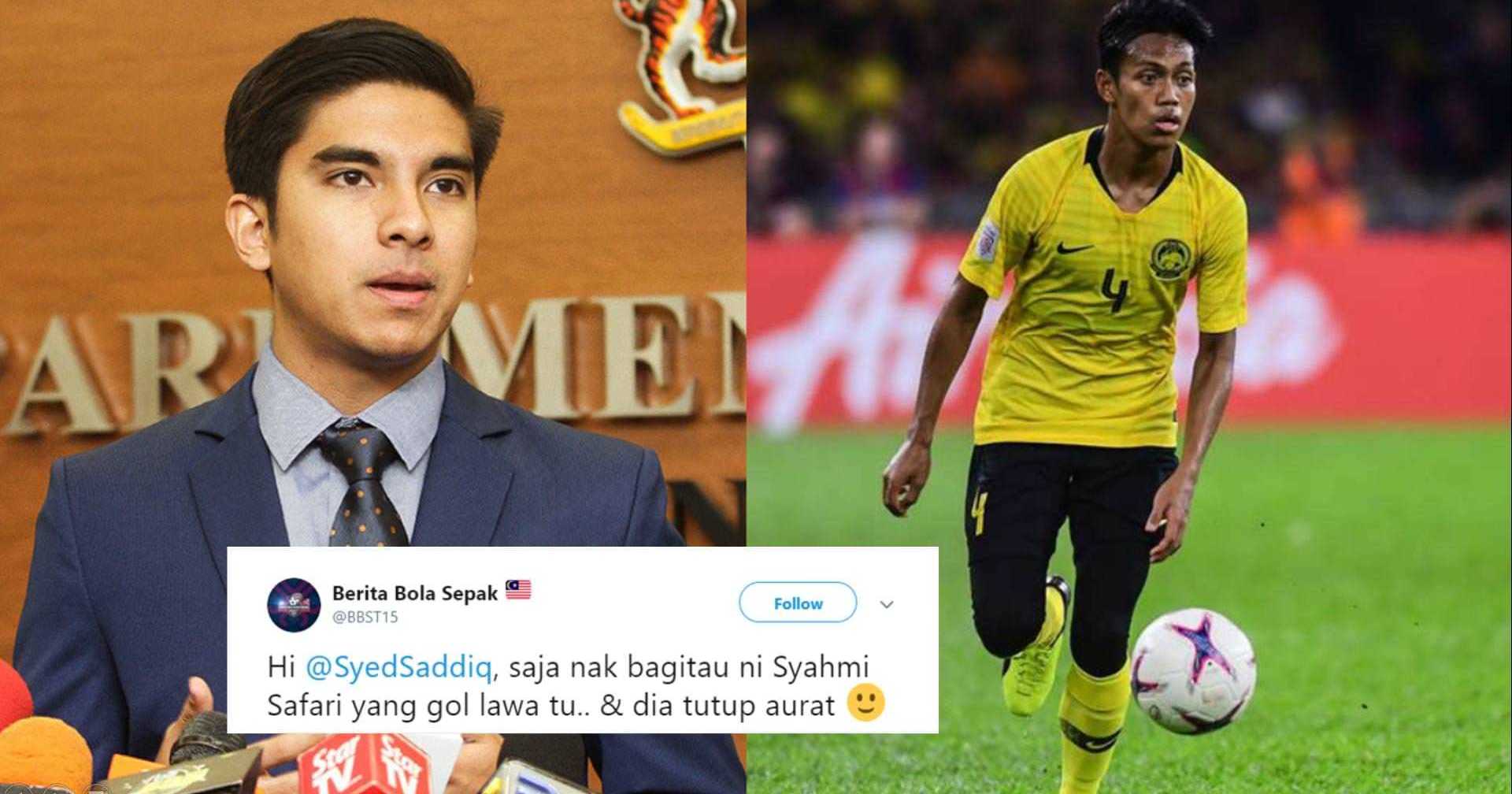 “Syahmi Safari Tutup Aurat Pun Masih Boleh Jaringkan Gol” – Netizen ...