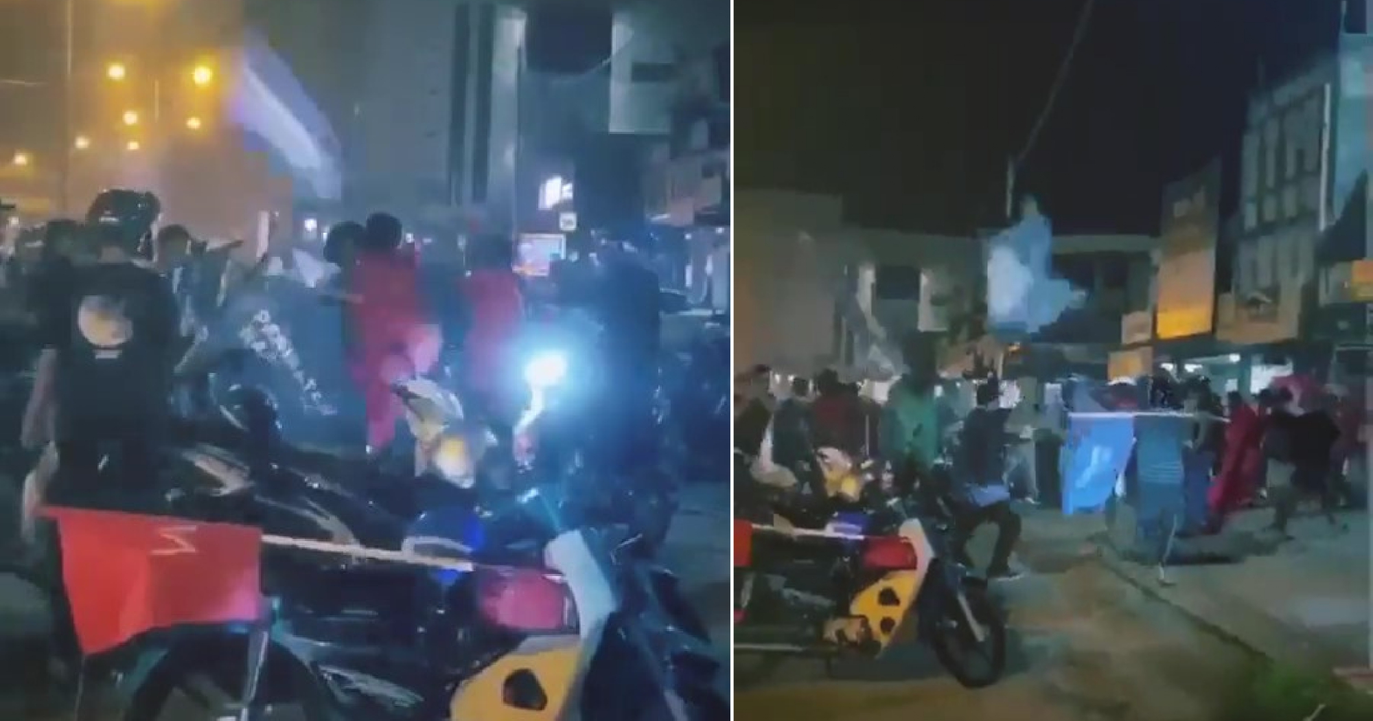 [VIDEO] Midnight Brawl Breaks Out Between PN And PH Supporters In Kedah