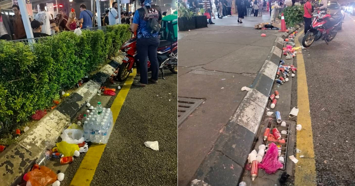 "3rd-Class Mentality" — Trash Strewn All Over KL Streets After New Year ...