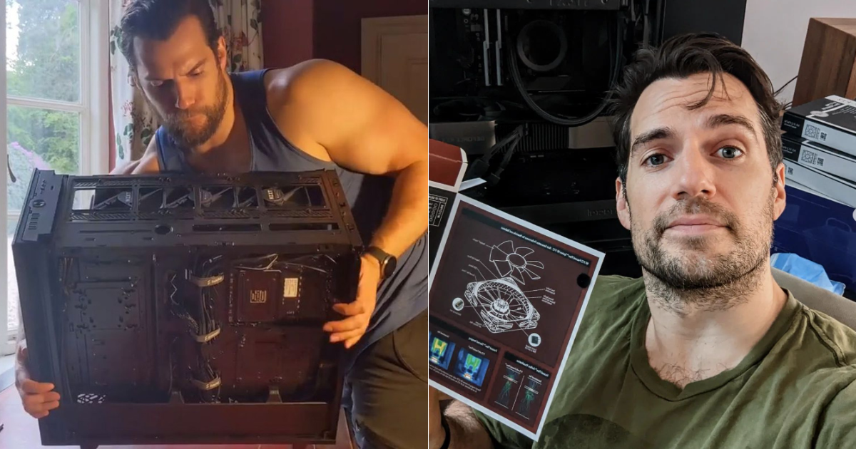 [PHOTOS] Henry Cavill And His PC. That’s It. That’s The Story.