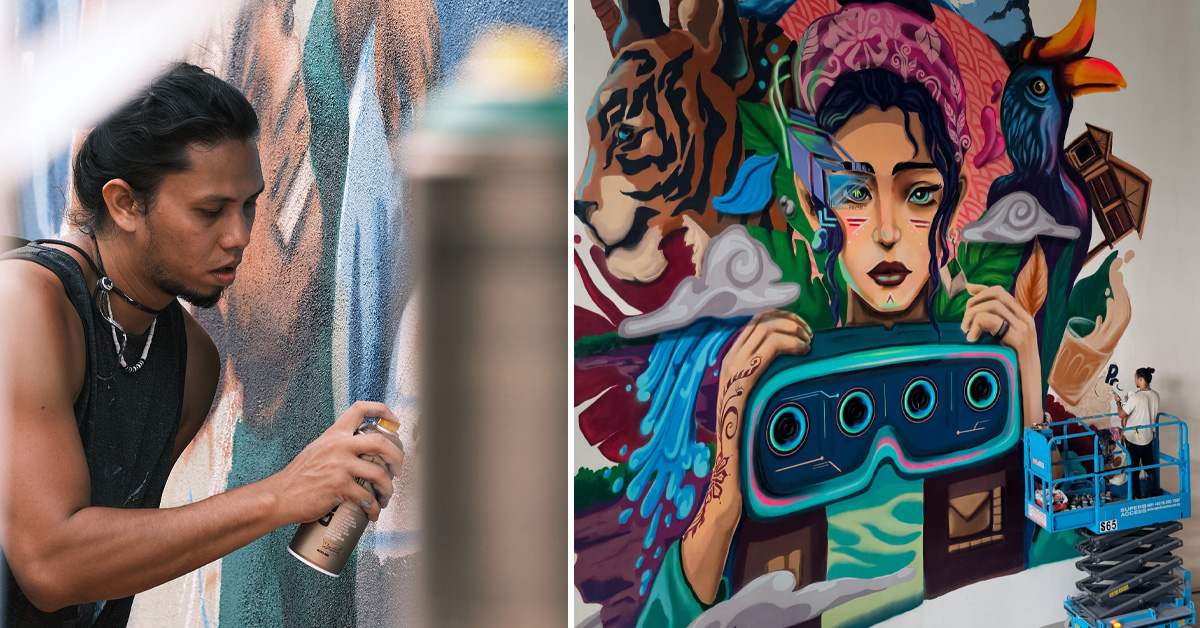 This Malaysian Artist Went From YouTube Tutorials To Painting 30-Foot ...