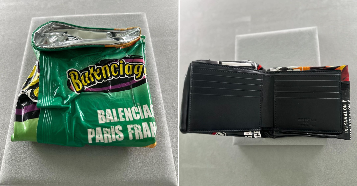 Balenciaga Unveils Wallets That Look Like Crumpled Potato Chip Bags You ...