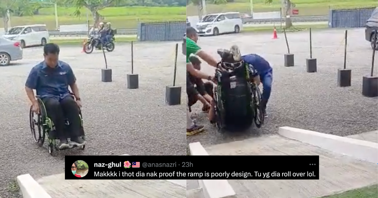 [VIDEO] TNC UPM Jatuh Tersungkur Ketika Uji Ramp OKU Cetus Perbualan Ramai