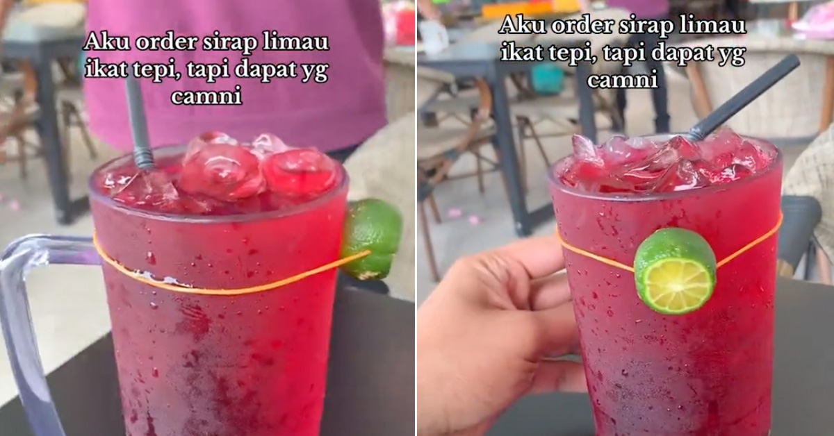 Guy Orders ‘Sirap Limau Ikat Tepi’ At Mamak But Receives This Instead