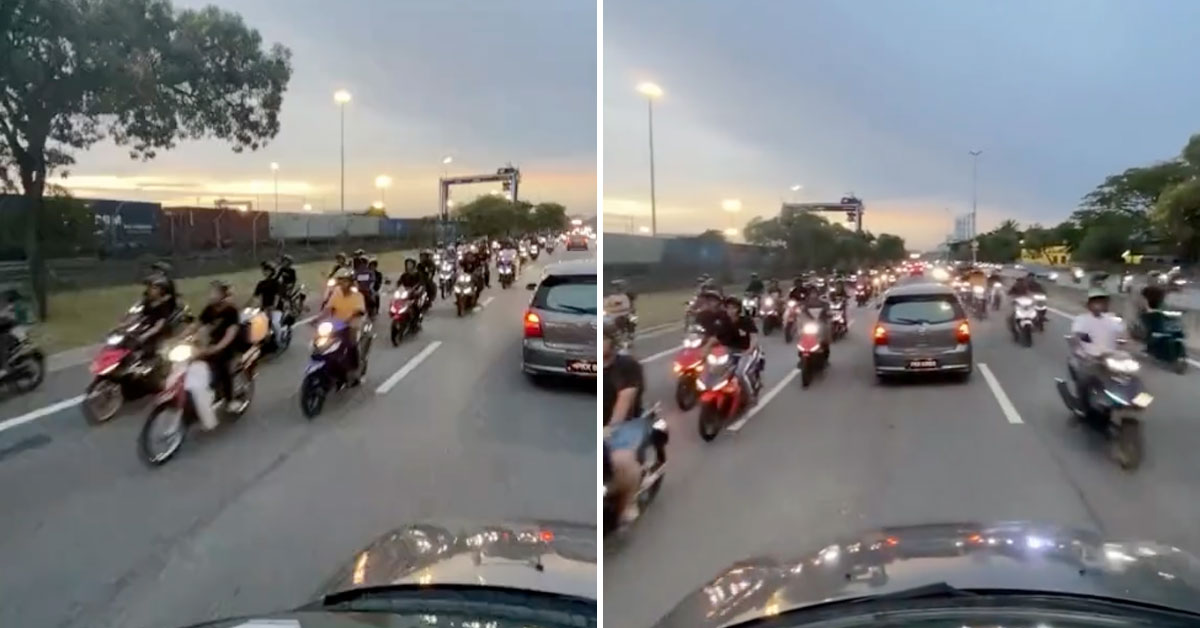 [VIDEO] Over 300 Mat Rempit Ride Against Highway Traffic To Escape ...