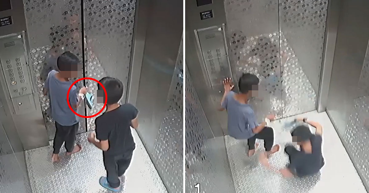CCTV Footage Shows Missing Boys Stuck In Lift For 9 Hours Had Jammed It ...