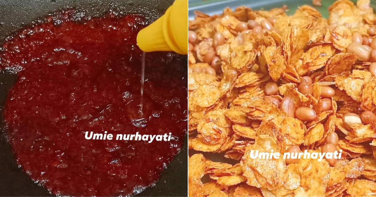 Lebih 2K ‘Shares’, Wanita Ini Kongsi Resepi Baru Cornflakes Pedas & Rangup