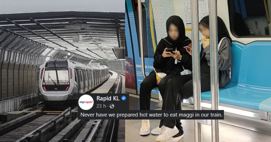 Rapid KL Calls Out 2 Train Commuters Seen Eating Cup Instant Noodles On ...
