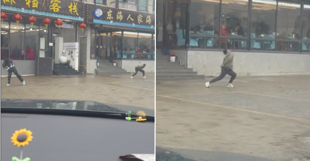China Staff Swing Their Heads Desperately To Attract Customers Over To ...