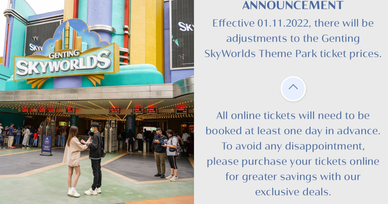 Genting SkyWorlds Theme Park Tickets Now Cost RM19 More Unless You Buy ...