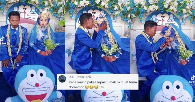 [VIDEO] Stress Dapat Pelamin Konsep Doraemon, Muka Tertekan Pengantin ...