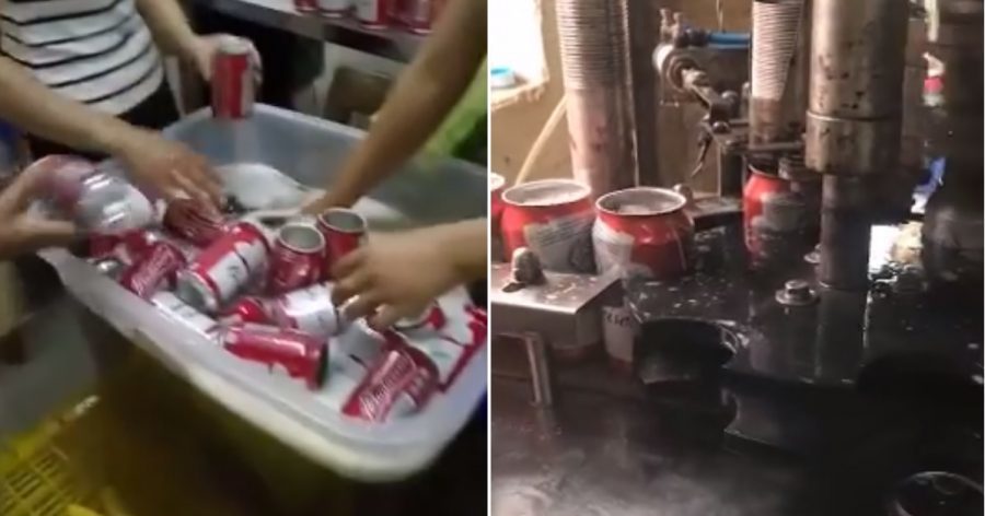 [VIDEO] How A Chinese Factory Makes Fake Budweiser By Filling Used Cans ...