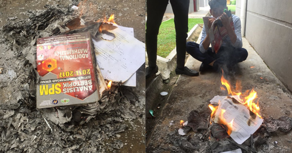 Frustrated SPM Students Burned Their Add Maths Books Because The Exam ...