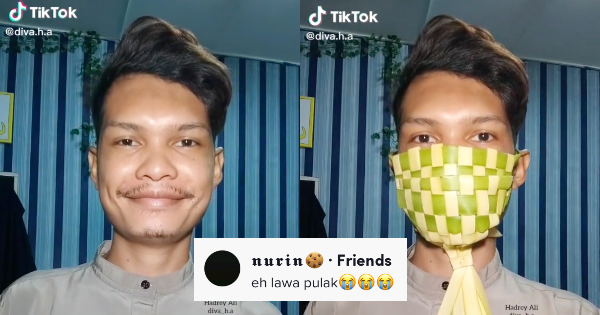 Kreativiti Lelaki Ini Membuat Pelitup Muka Ala-Ala Ketupat Tarik ...