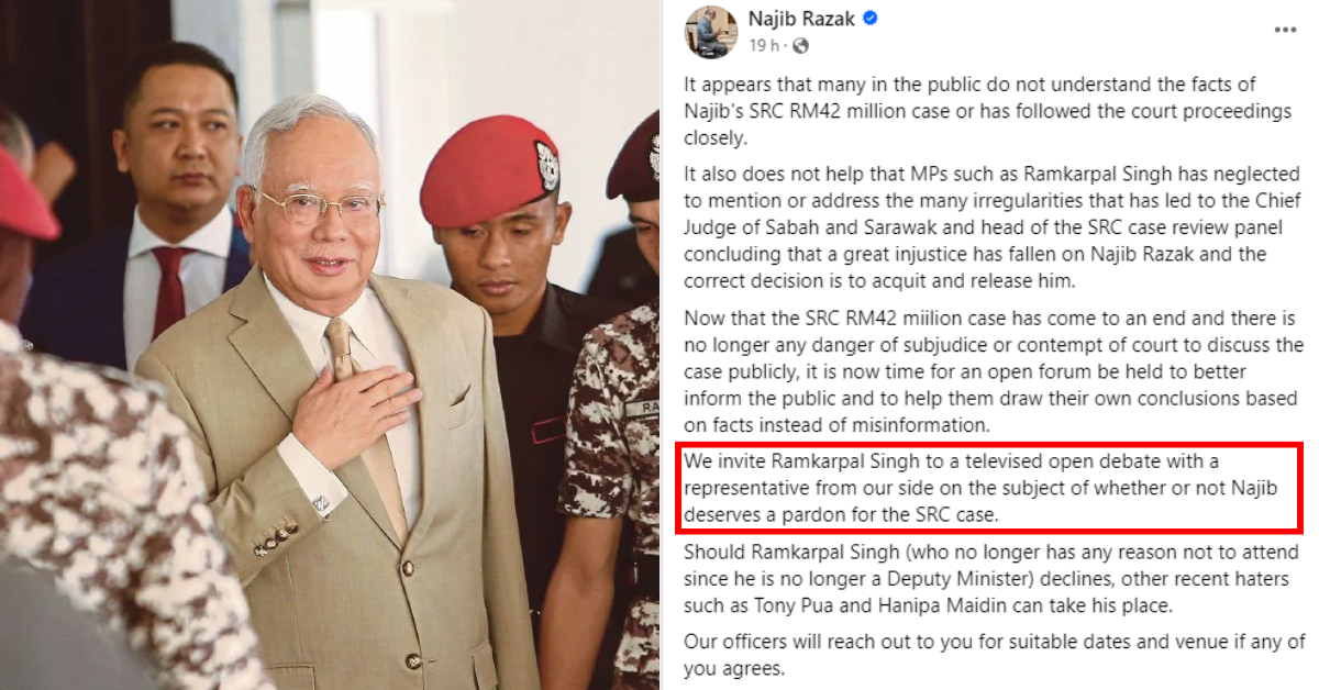 Najib Defends Pardons Board’s Decision & Challenges Haters To A Debate