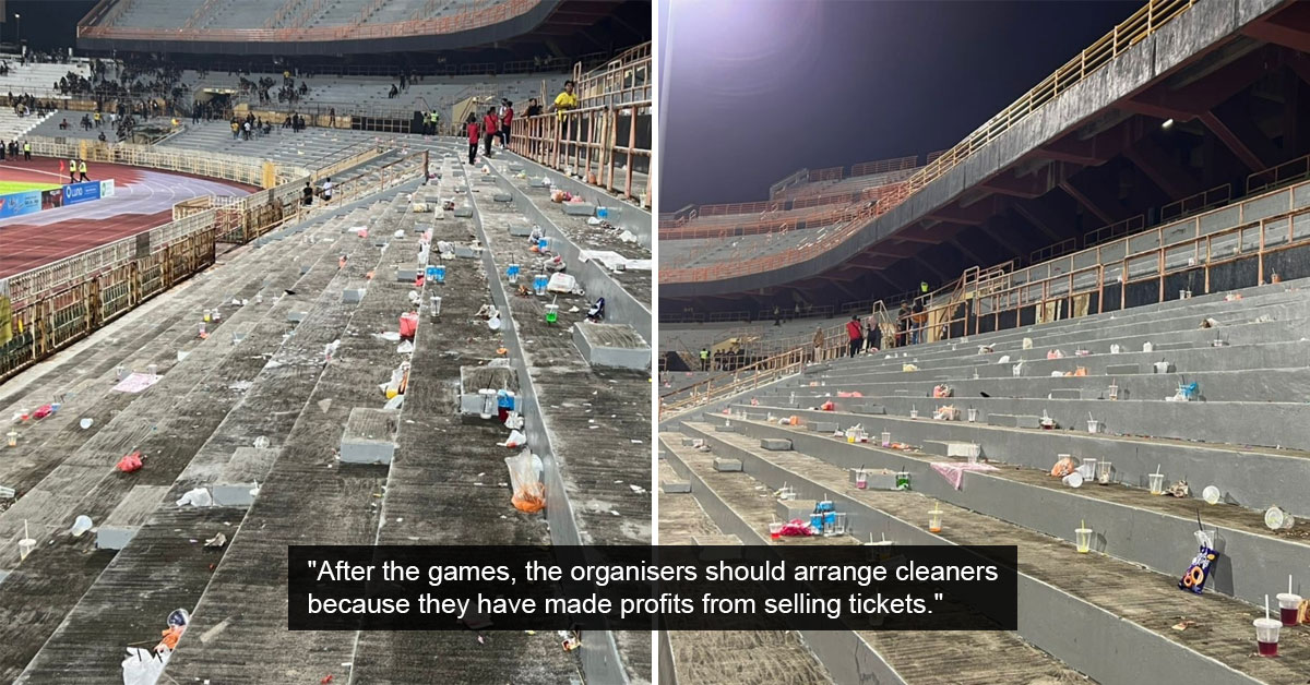 Photos Show Stadium Covered In Trash But Some Netizens Defend Football ...