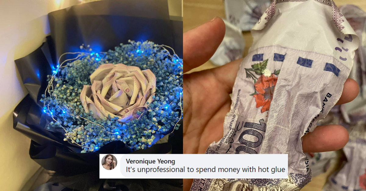 [GAMBAR] Trend Jambangan ‘Bunga Duit’, Gadis Ini Bengang Wang Kertas ...