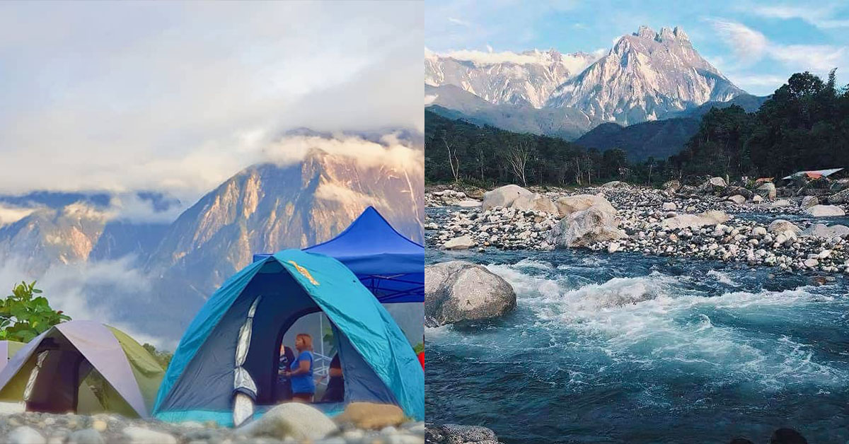This Campsite In Sabah Has The Bluest River & The Most Majestic View Of ...