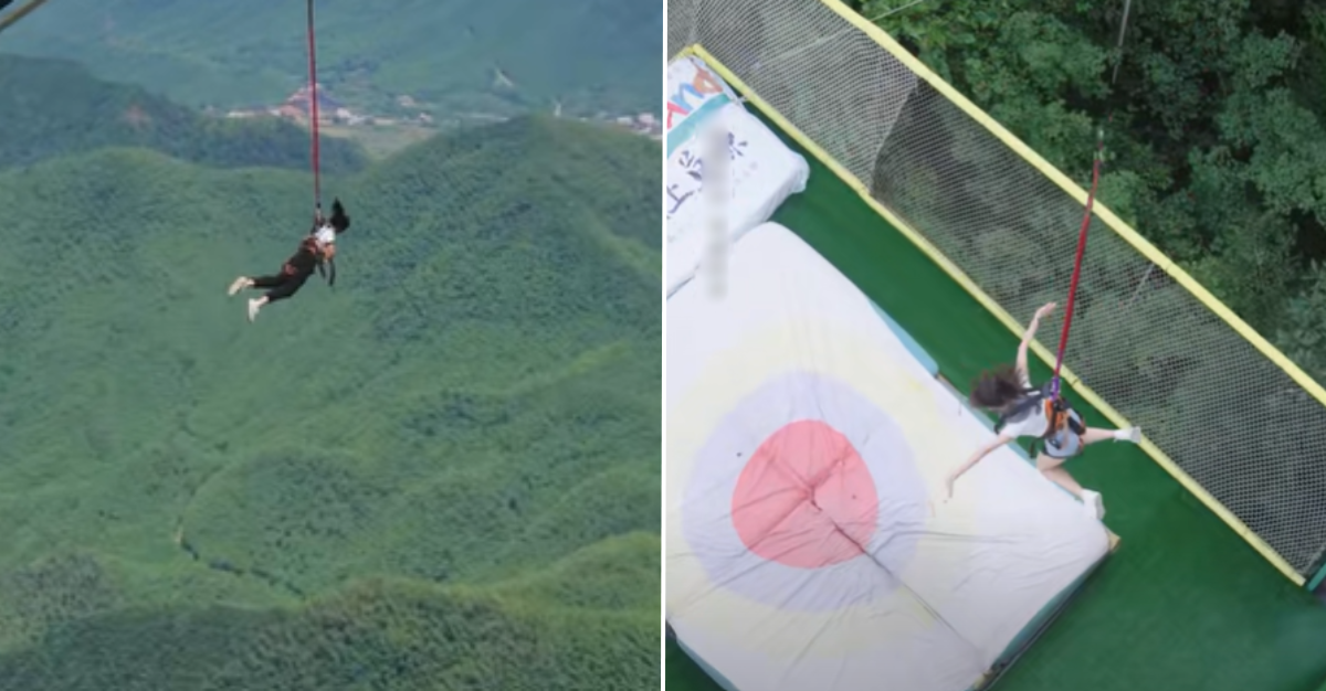 Tourist Spot In China Offers Slow-Motion Bungee Jumping For The Faint ...