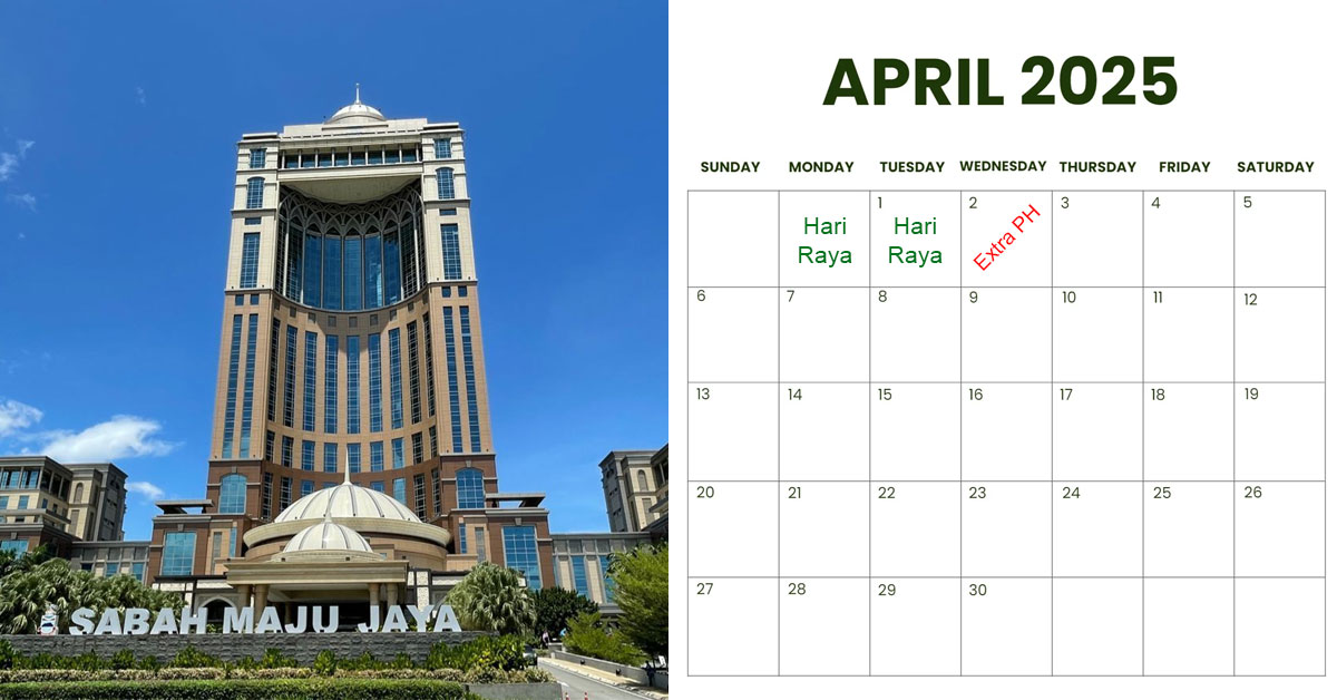 Sabah To Enjoy 5-Day Long Weekend With Additional Public Holiday On 2 April