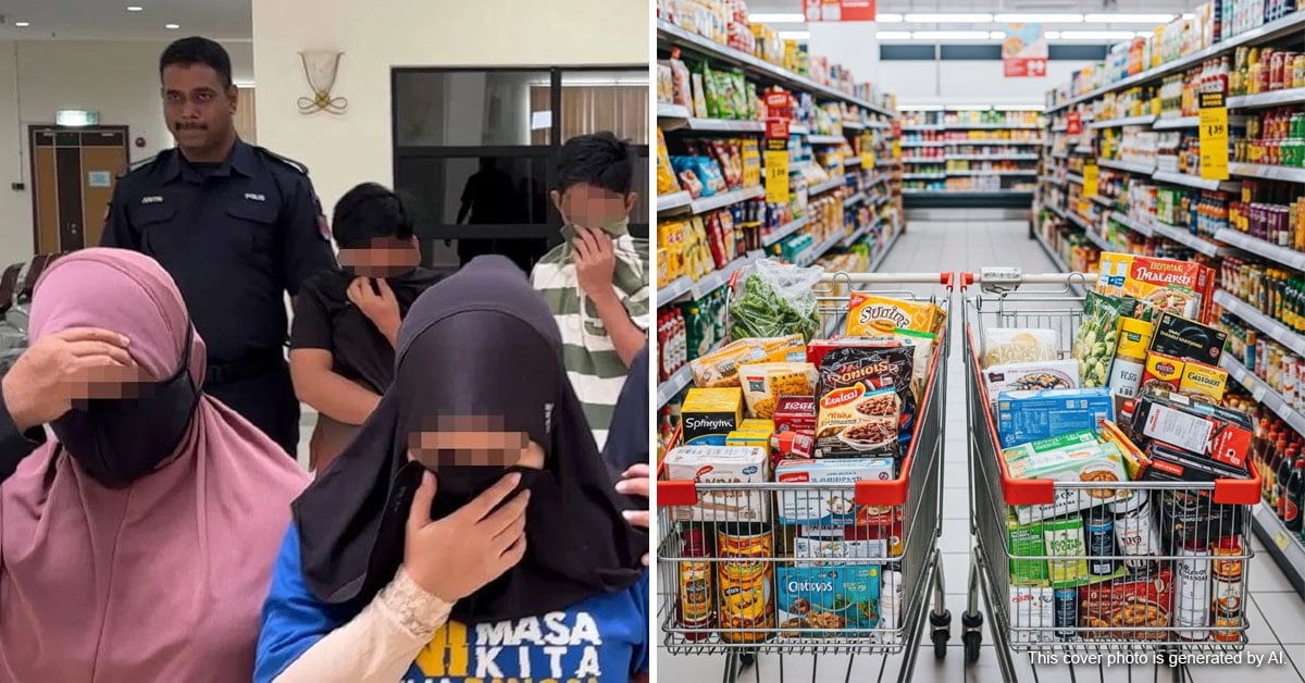 4 Family Members Nabbed For Stealing RM3,000 In Groceries With Insider ...