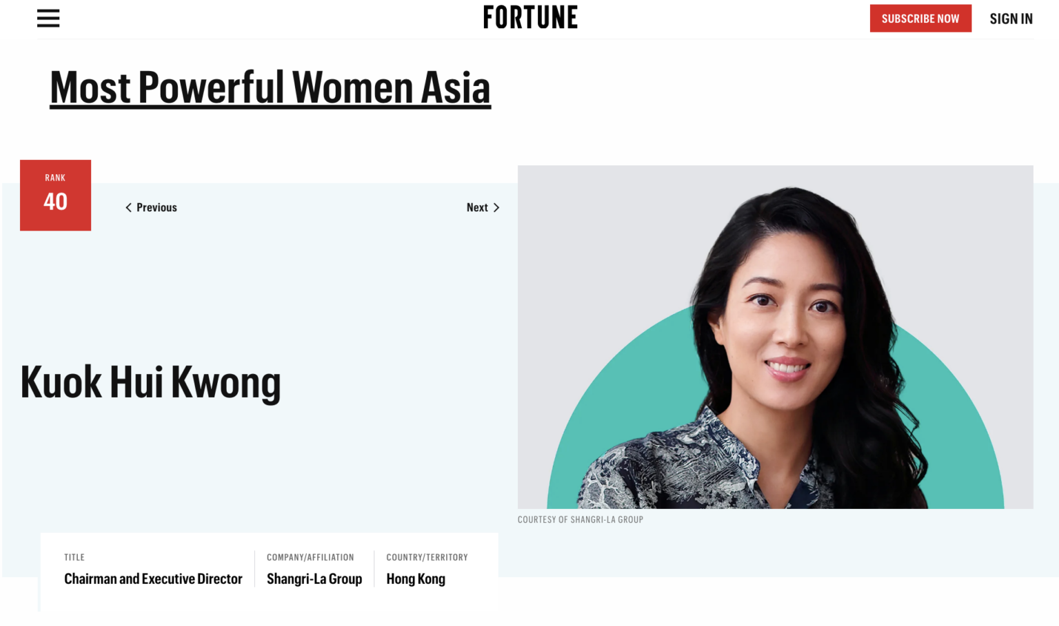 Tycoon Robert Kuok’s Daughter Named CEO Of Shangri-La Asia, To Earn ...
