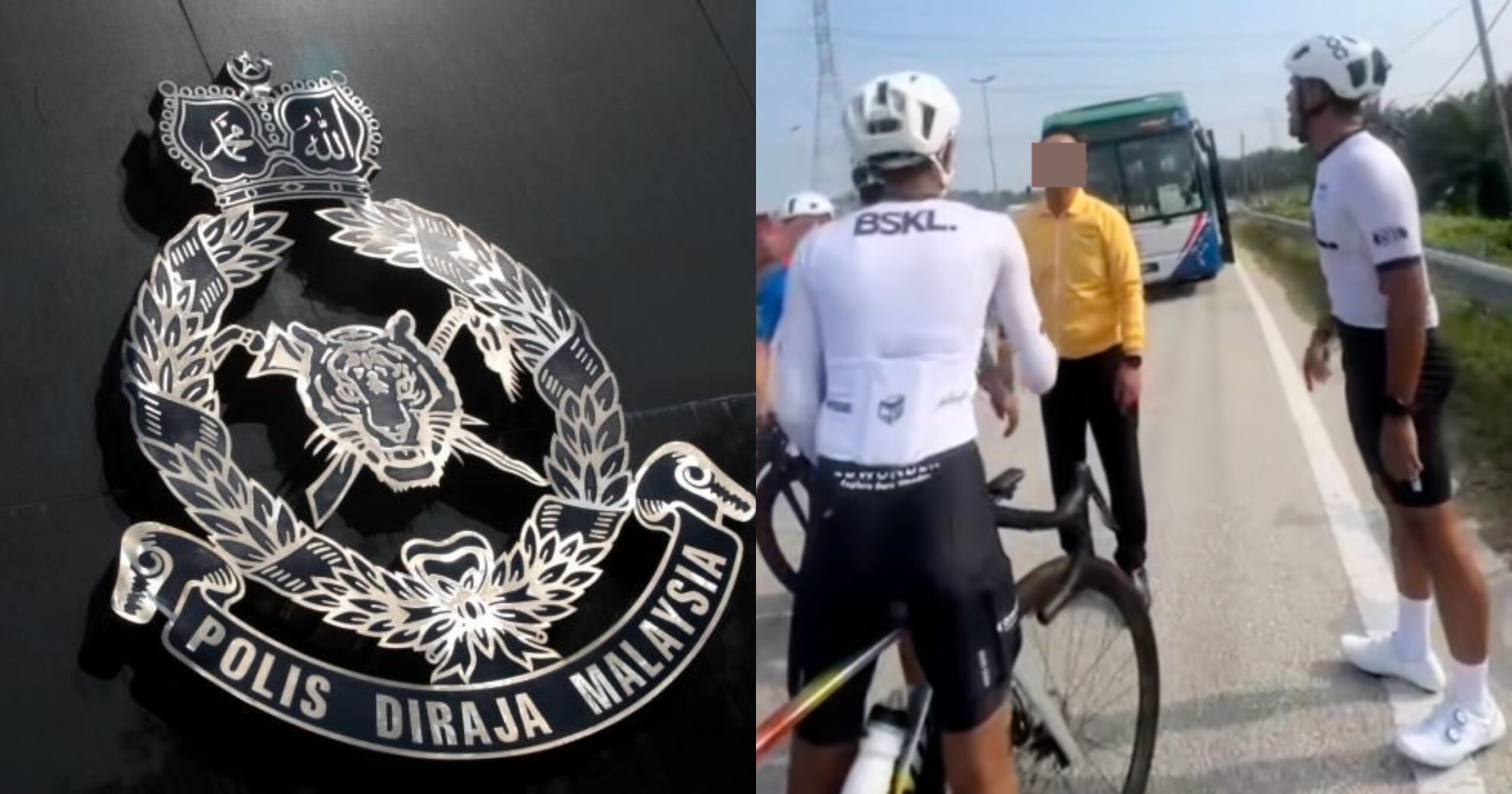 Polis Buru Kumpulan Pengayuh Basikal Halang Laluan Bas Di Kuala Selangor