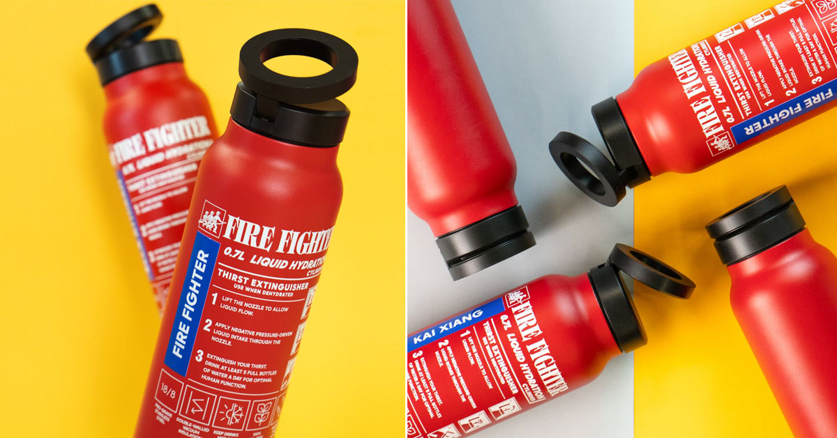 Malaysian Company Releases Water Bottle That Looks Like A Fire Extinguisher