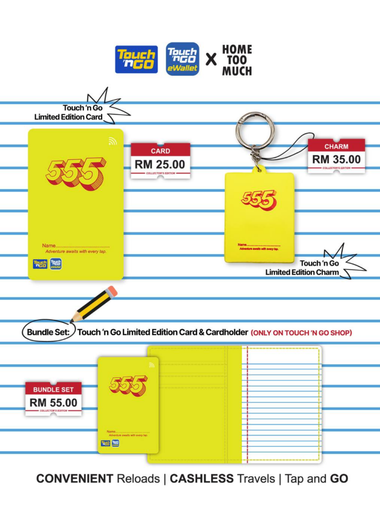 Touch ‘n Go Releases Nostalgic Buku 555 Card Series & Charms