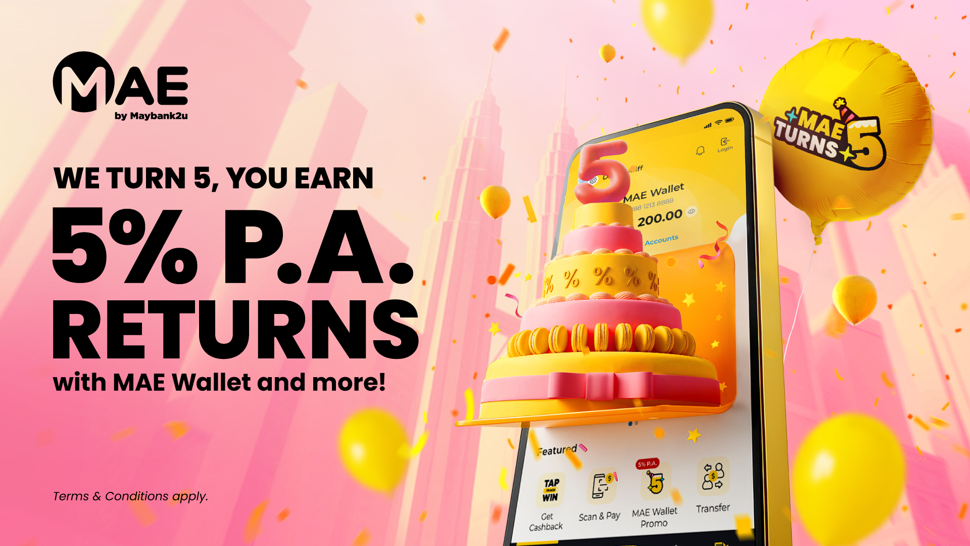MAE Is Turning 5 And Rewarding You With 5% p.a. Returns & More