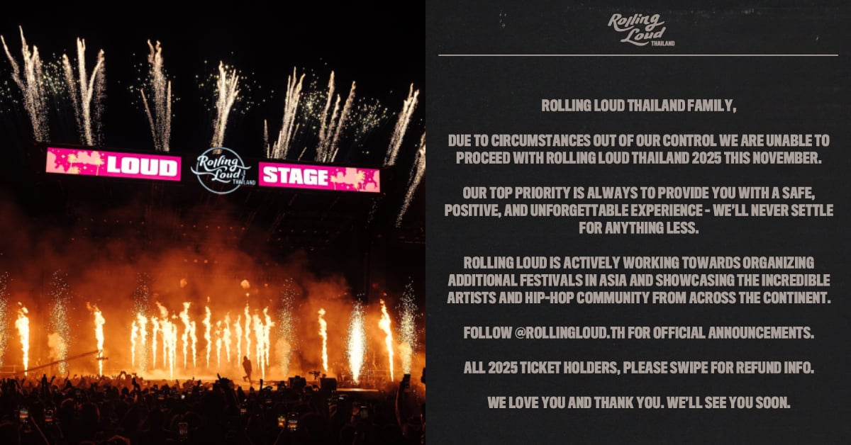 Rolling Loud Thailand 2025 Cancelled Just Weeks Before Festival