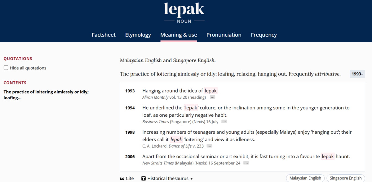 Did You Know: The Word ‘Lepak’ Is In The Oxford English Dictionary