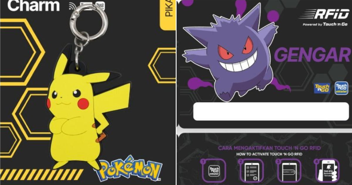 Touch 'n Go Releases Cute Pikachu & Gengar TNG Charms And RFID Tags