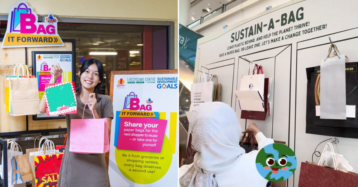 1 Utama Has A Free Paper Bag Section Where You Can Grab One Or Leave ...
