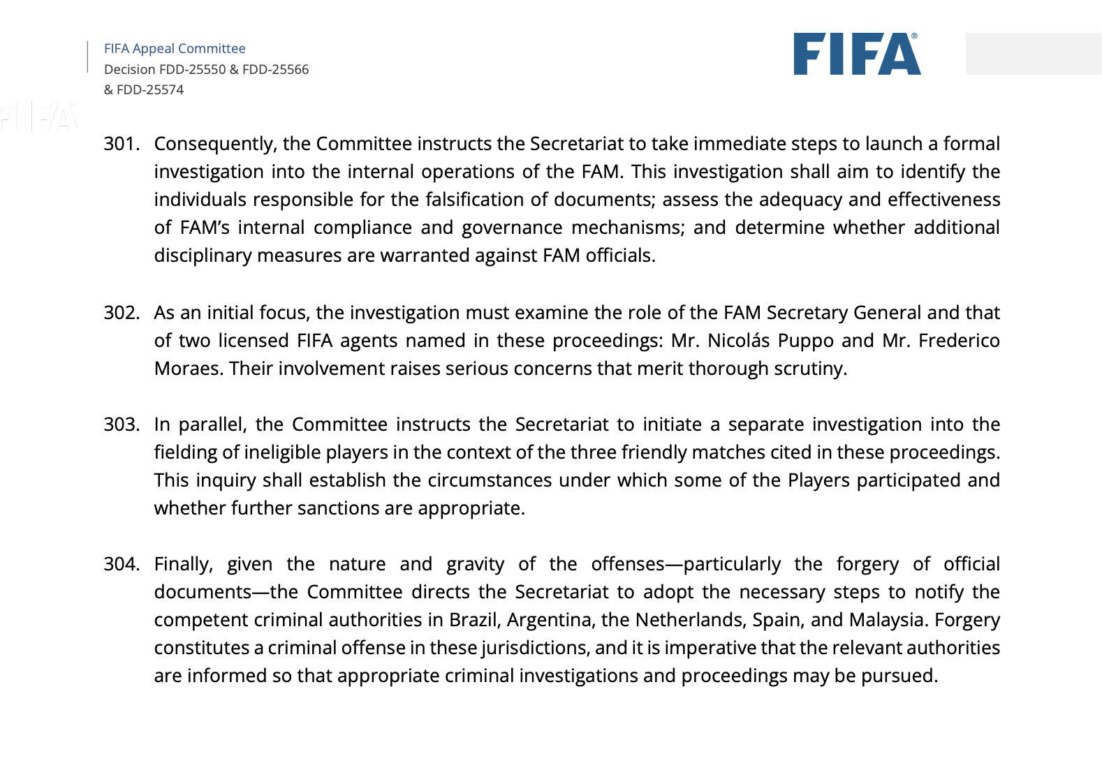 Real Passports, Fake Roots: FIFA Details How FAM Forged Birth Certs To ...