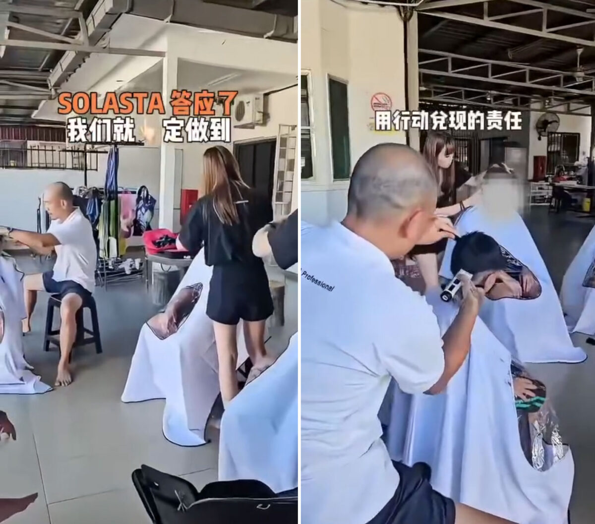 Hair Salon Staff Shave Their Heads As Apology For Giving A Child A Bad ...
