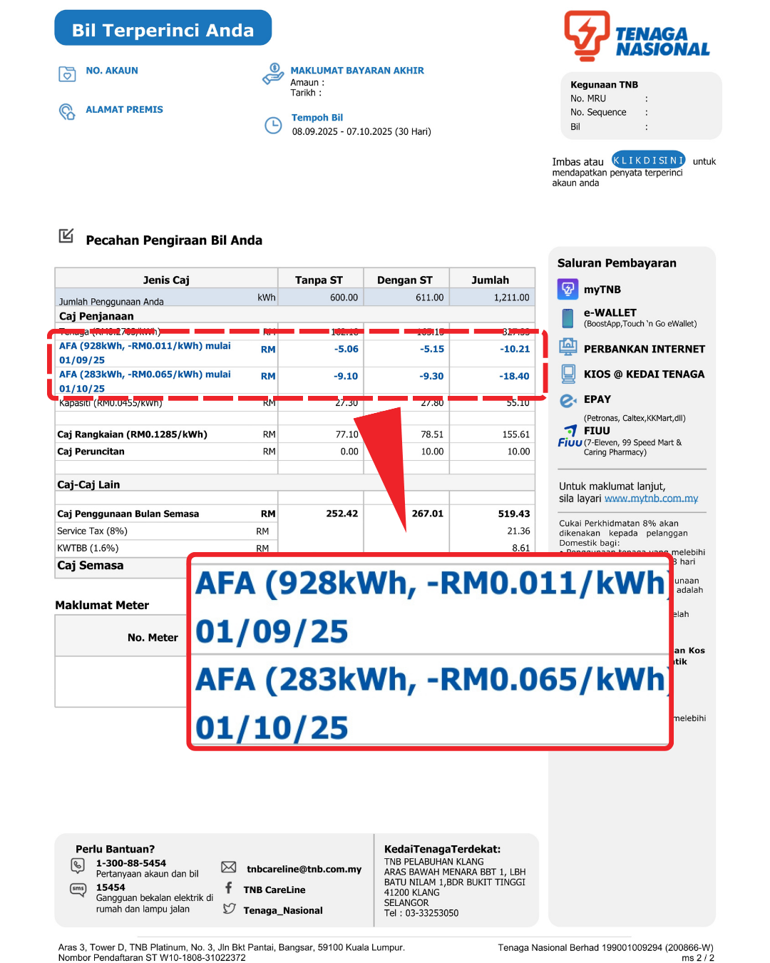 What Is TNB’s AFA Rate? Here’s How To Check Whether It Affects You