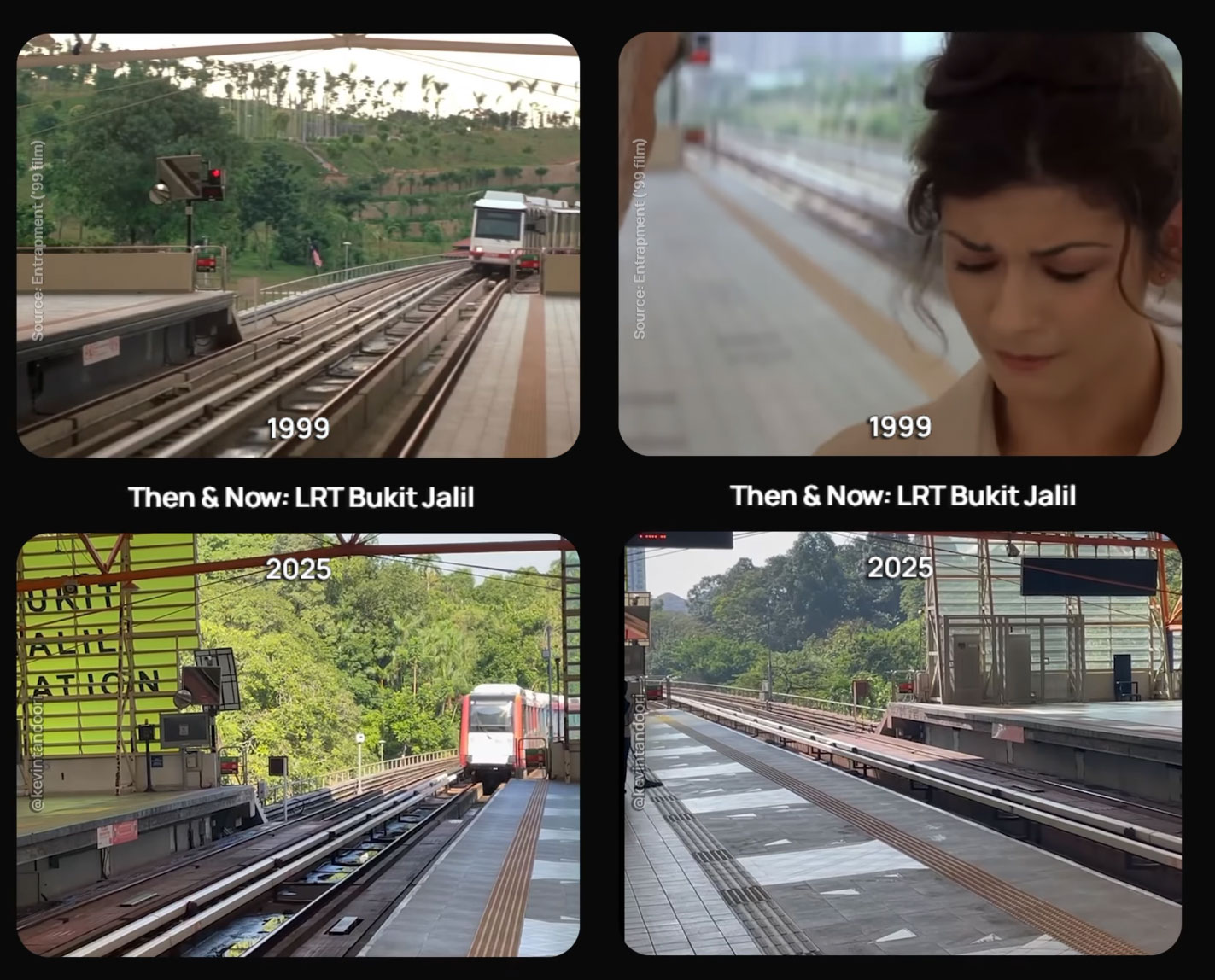 Scene-by-Scene ‘Entrapment’ Comparison At Bukit Jalil LRT Evokes Nostalgia