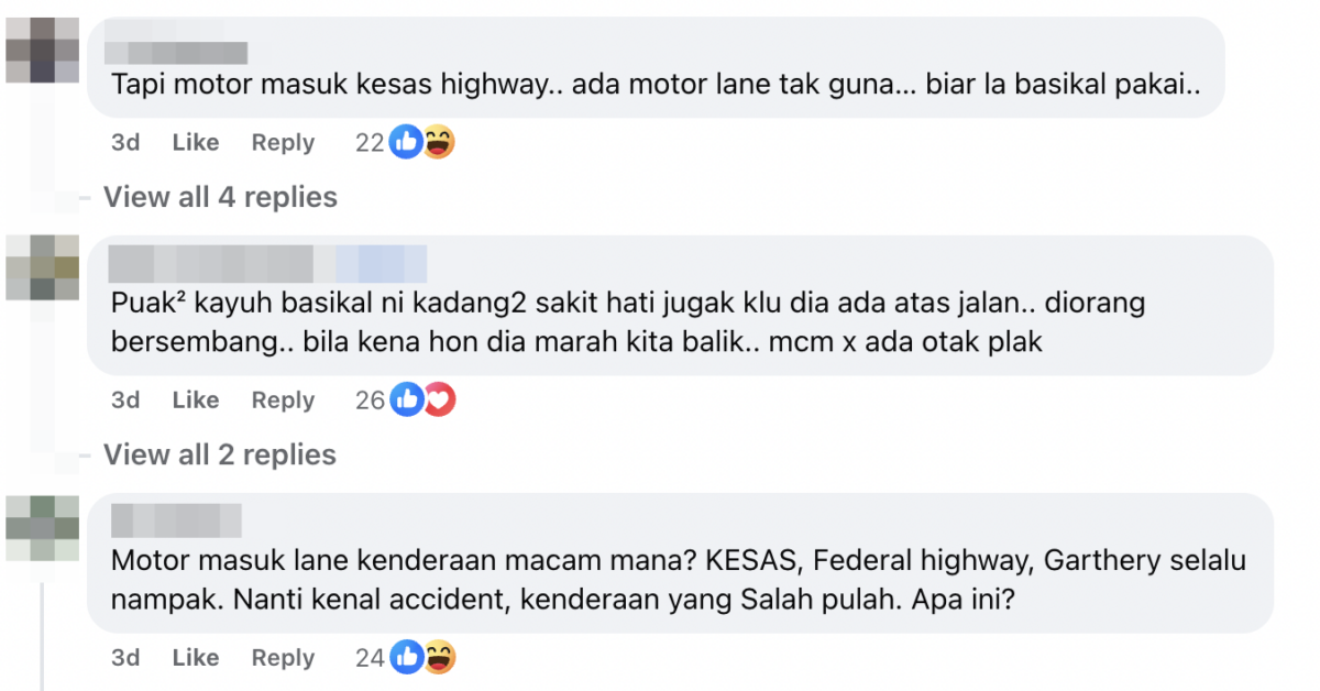 KESAS Larang Berbasikal Di Lorong Motosikal & Laluan Utama, Risiko ...