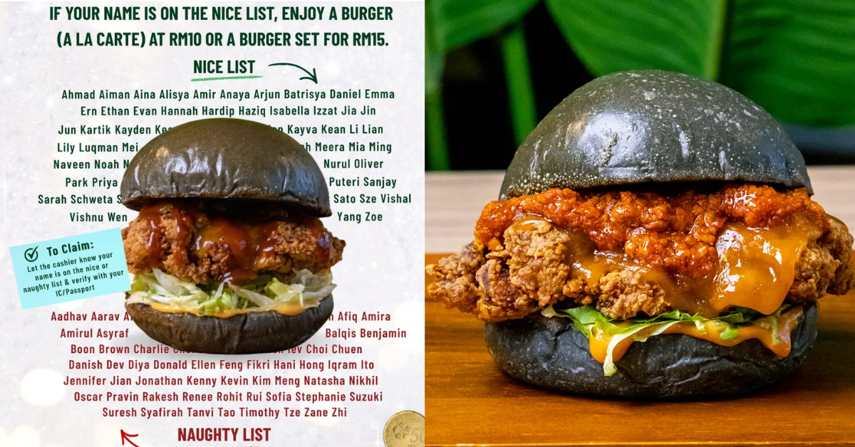 Are You On This Naughty Or Nice List? Enjoy These myBurgerLab Promos If ...