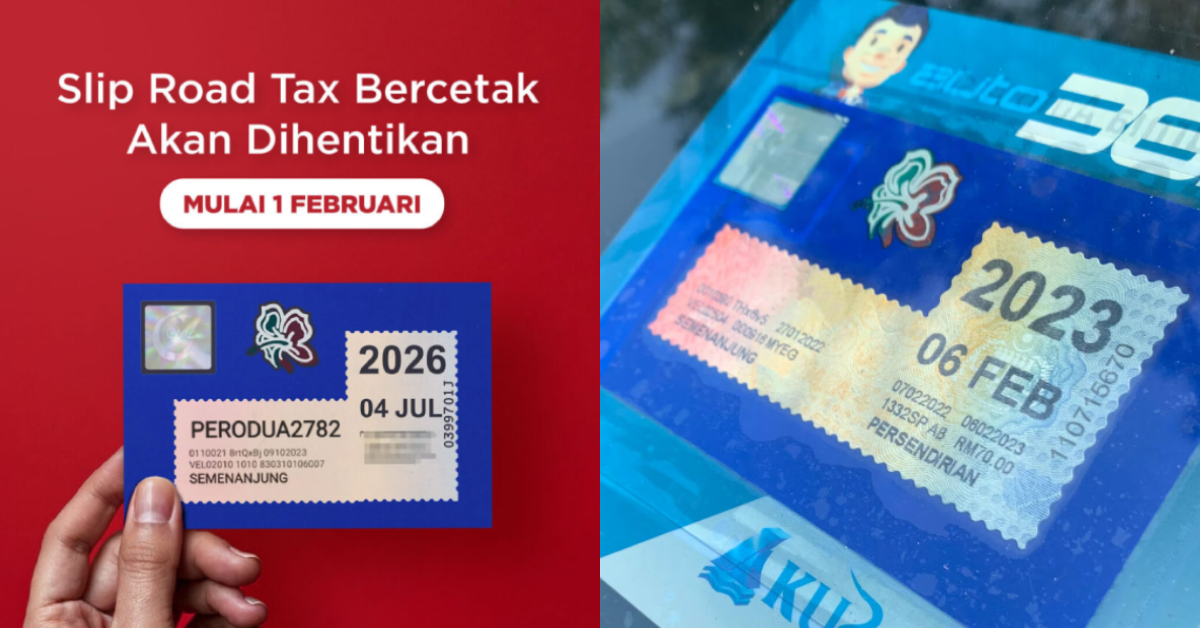 JPJ Will No Longer Issue Printed Road Tax Slips From 1 February