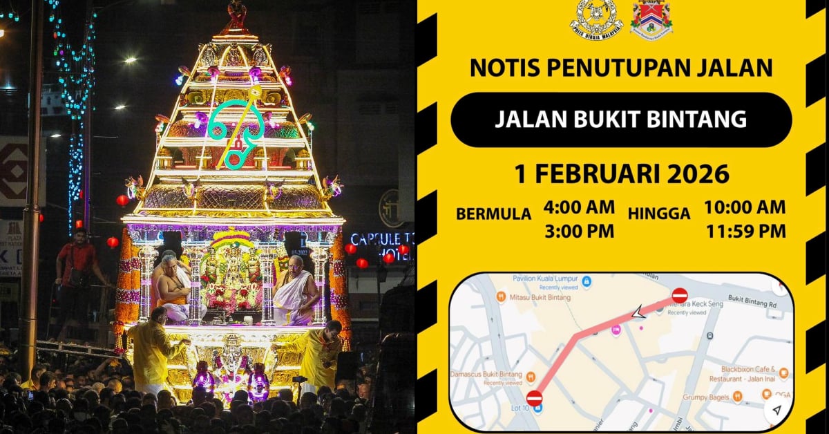Take Note Of These Road Closures In KL For Thaipusam & VM2026 Run This ...