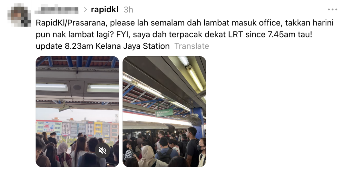 Rapid KL Apologises After Technical Issues Disrupt LRT Kelana Jaya Line ...