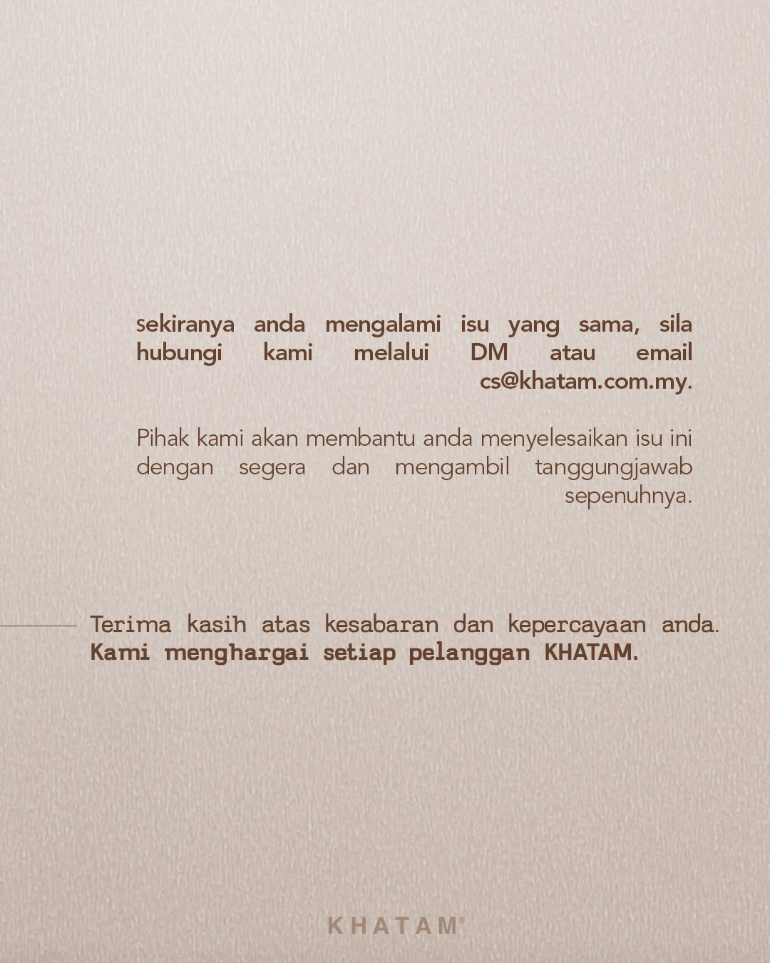 Isu Baju Luntur & Bertompok Tular, Jenama KHATAM Tampil Beri Penjelasan