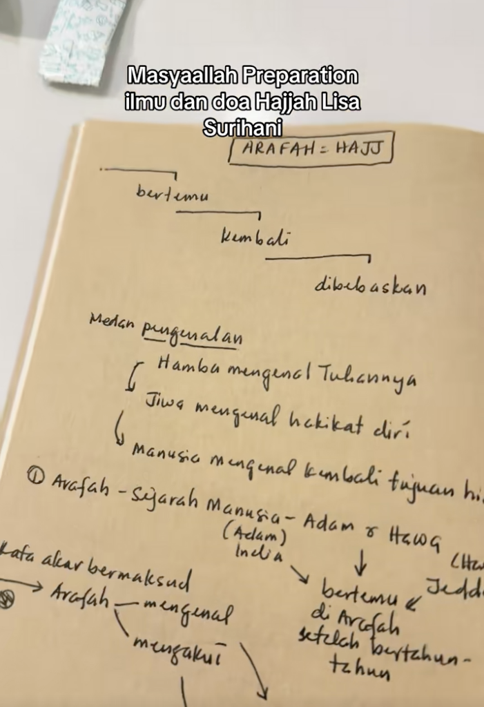 Nota Haji Lisa Surihani Raih Pujian, Penuh Catatan Ilmu & Doa Hasil ...