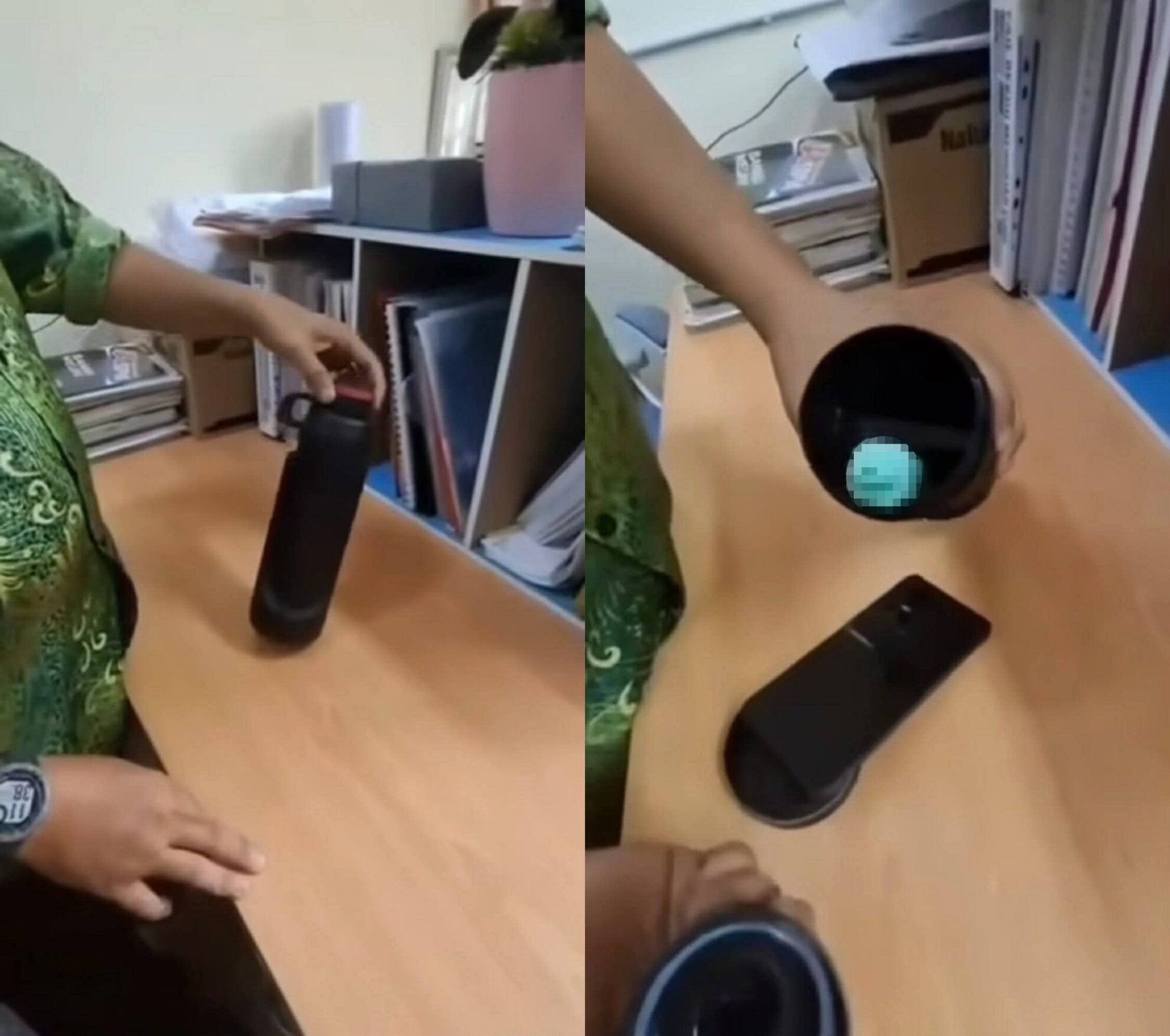 Teacher Catches Student Hiding Phone & Vape In New Type Of Water Bottle